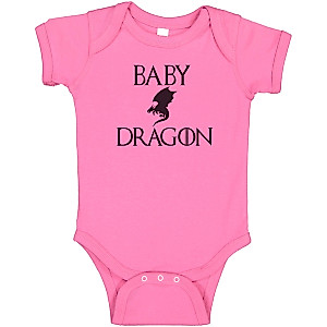 Baby Dragon/Game of Thrones Inspired Baby Onesie/Unisex Shirt Sleeved 0-24mo Infant Bodysuit (Grey, 0-3 Months US)