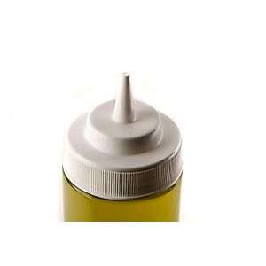 24 Oz Plastic Condiment Squeeze Bottles [3 PACK] Squirt Bottle for Sauces, Dressing, Arts and Crafts, Ketchup, Mustard, Oil, BBQ - Clear Reusable Plastic Containers, BPA Free, Dishwasher Safe