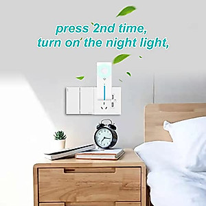 FYY Plug-in Air Purifier, Ionizer Air Purifier for Home, Bedrooms, Toilets, Living Room, Bathrooms, Closets, Pet Room, Power Saving White