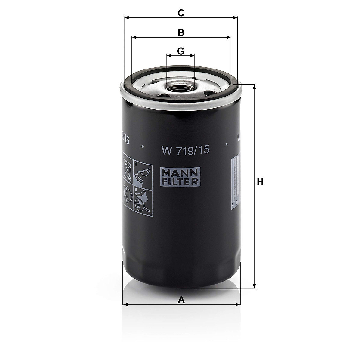 Mann-Filter W 719/15 Spin-on Oil Filter