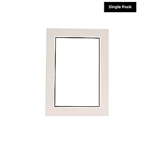 8.5x11 Precut White with Black Core Picture Matboard for 5.5x8.5 Picture - for Frames Measuring 8.5 x 11 Inches - Bevel Cut Matte to Display Art Measuring 5.5 x 8.5 Inches - Acid Free ONE MAT