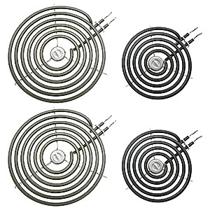 WB31M20 WB31M19 Porcelain Drip Pans and WB30M1 WB30M2 Surface Elements by SupHomie - Compatible with GE Hotpoint Range Stove