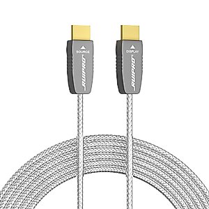 RUIPRO 4K HDMI Ultra Thin Fiber Optic Cable 50ft 4K60Hz HDMI2.0b High Speed 18Gbps HDMI Cord Support HDR10 HDCP2.2/2.3 Slim and Flexible 15m