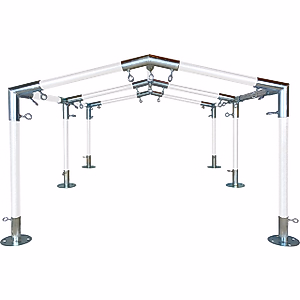 Carport Kit, 20' x 20' Low Peak Canopy Fittings, DIY Metal Carport Frame Parts, 1-1/2" EMT Fittings