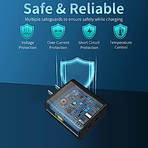 45W Samsung Dual Port USB C Fast Wall Charger with 5FT Type C Charging Cable,Surper Fast Charger Type C Charging Block for Samsung Galaxy S24 Ultra/S24/S24+/S23 Ultra/S23/S23+/S22 Ultra/S22/S22+/S21