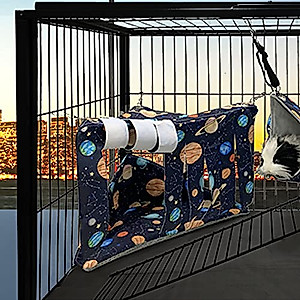 FULUE Guinea Pig Corner Hideout Hammock and Bed,Ferret Corner Hammock and Bed Cave Cozy for Guinea Pig Ferret Chinchilla Rats for Playpen C&C Cage Midwes Cage