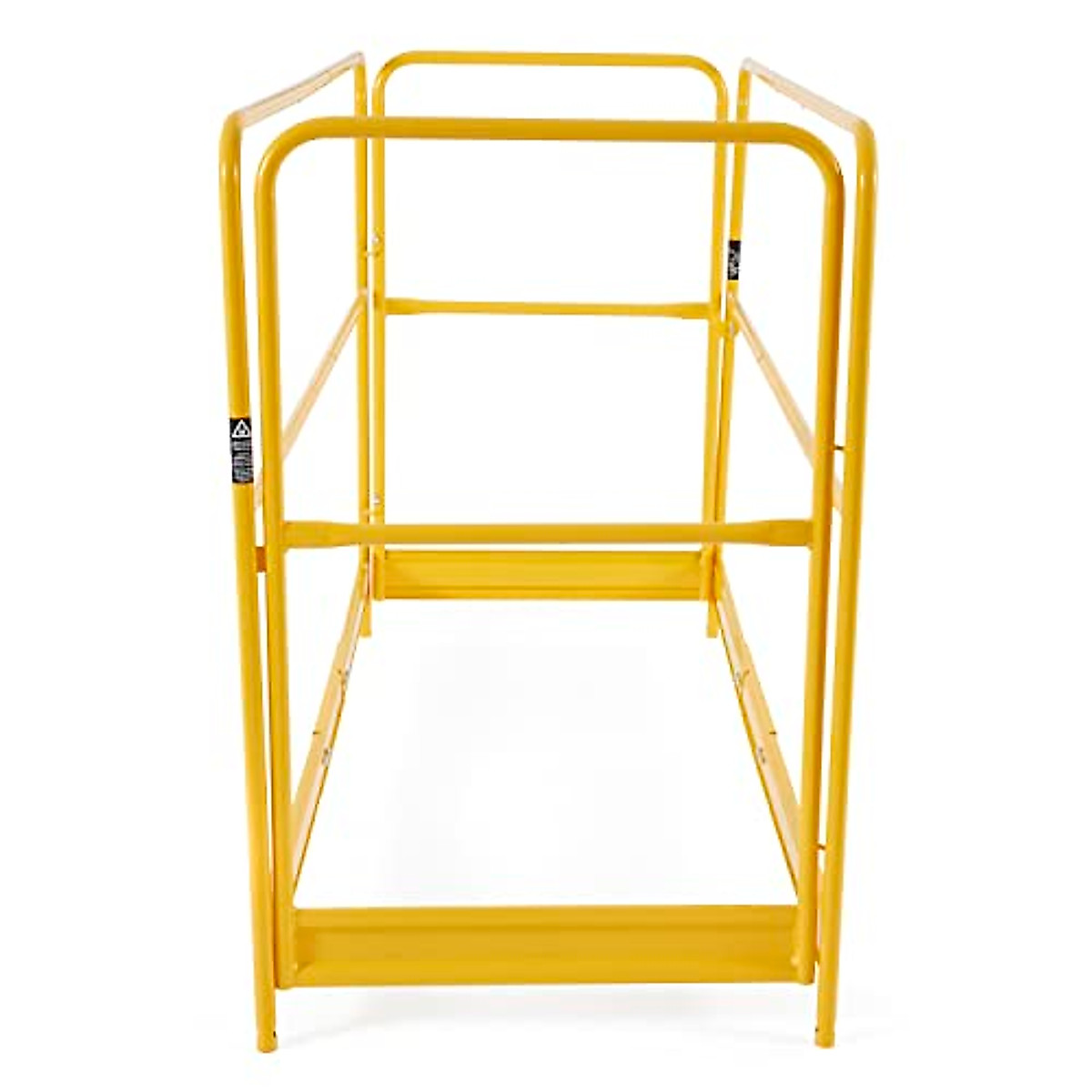 MetalTech Versatile 6 Foot Metal Guardrails System Accessory Baker Style for Select Jobsite Series Scaffolding Platform with Non Slip Deck, Yellow
