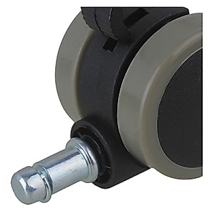 Casters Swivel casters Heavy Duty 5 Pack PU Casters Wheel Set 2 Inch Office Chair Swivel Casters, Wheels Grip Ring Stem with Brake for Workbench