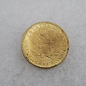 Kocreat Copy 1900 Liberty Morgan Gold Coin Five Dollars-Replica USA Souvenir Coin Lucky Coin Hobo Coin Morgan Dollar Collection