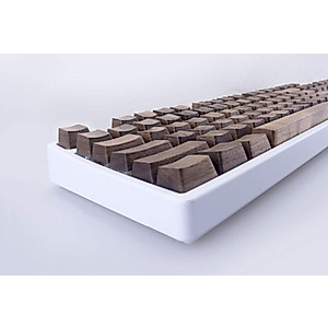 HFSECURITY GH60 Full Set Solid Wood Keycaps Customized Handmade Keycaps for Cherry Mx Switch Mechanical Gaming Keyboard Use Wood Keycaps (104fullkeycaps)