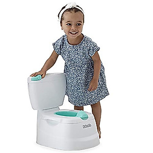 Kolcraft My Mini Potty Training Toilet, Training Potty for Toddlers, 2-in-1 Potty Seat for Boys and Girls - White