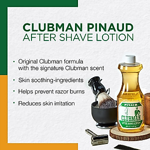 Clubman Pinaud After Shave Lotion, Soothes Skin After Shaving With Masculine Fragrance, 16 oz