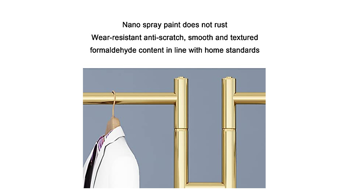 Household goods Simple Metal Clothing Store Display Stands,Gold 2-Way ...