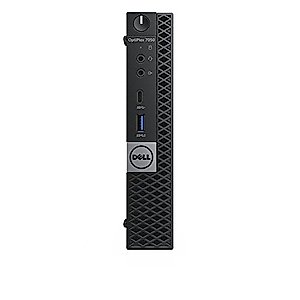 Dell OptiPlex 7050 Micro Form Factor Desktop Computer, Intel Core i5-7500T, 8GB DDR4, 256GB Solid State Drive, Windows 10 Pro (DRR4T)