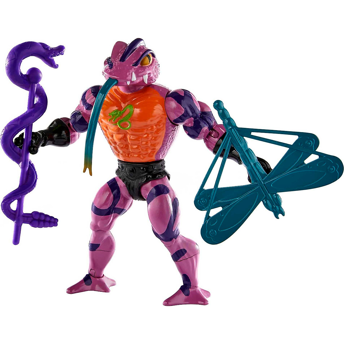 Masters of the Universe Origins Action Figure & Accessory, Rise of Snake Men Tung Lashor with Mini Comic Book, 5.5 inch