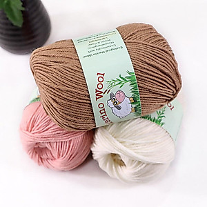 Sunny Cat 100% Pure Merino Wool Yarn for Knitting – 6pcs Merino Wool Yarn for Knitting and Crocheting – 1.8oz(10.8oz) Wool Skeins – Light/DK Weight –130yrds (780yrds Total) (07 Deep Red)