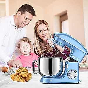 HOWORK Stand Mixer, 8.45 QT Bowl 660W Food Mixer, Multi Functional Kitchen Electric Mixer With Dough Hook, Whisk, Beater, Egg White Separator(8.45 QT, Red)