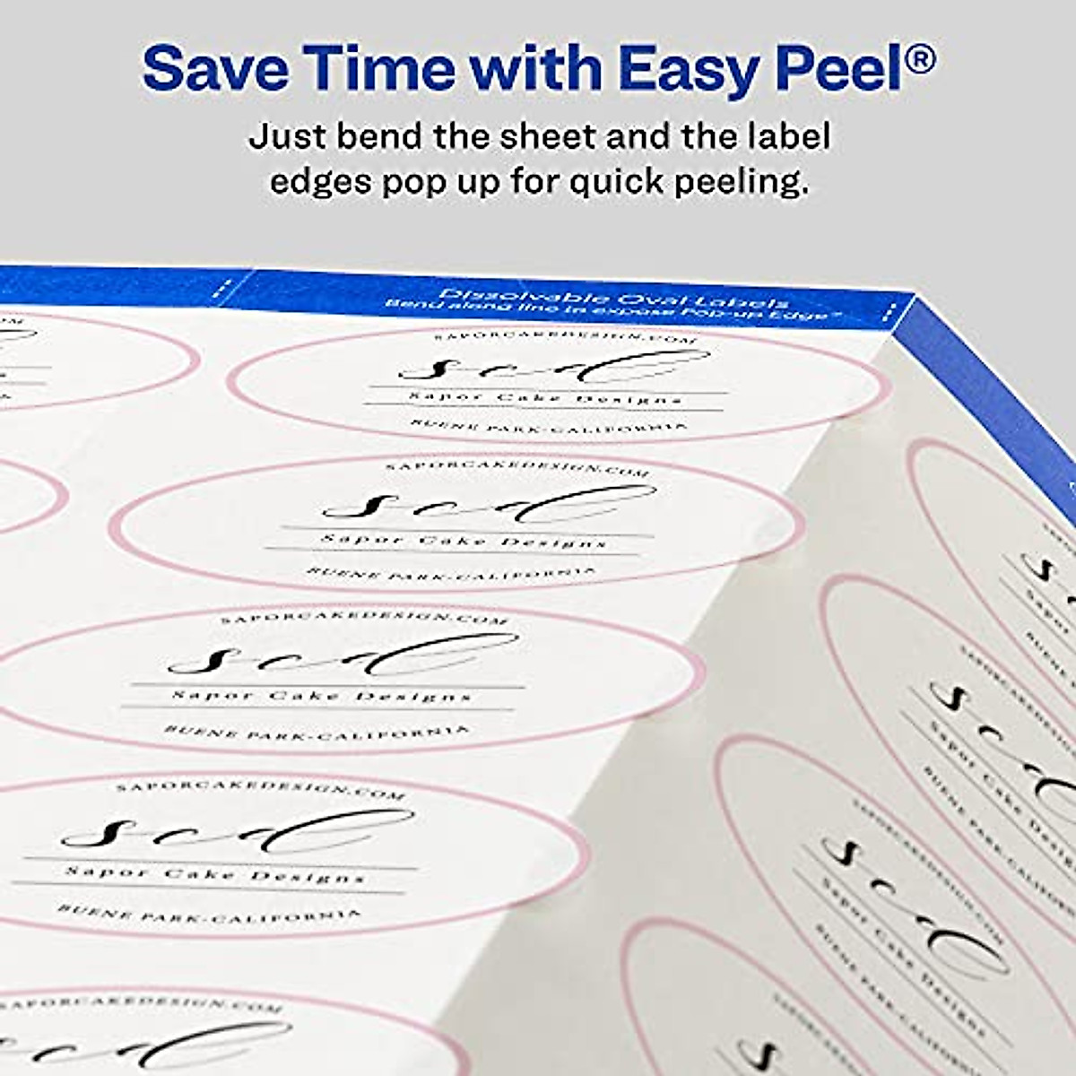 Avery Printable Blank Oval Labels, 1.5"x 2.5", White Dissolvable, 90 Customizable Labels (4223)