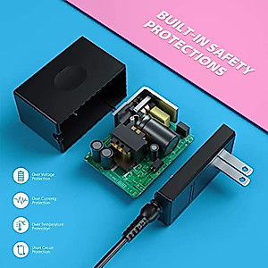 Charger for Nintendo Switch, YCCTEAM Charger AC Adapter Power Supply 15V 2.6A Fast Charging Kit Compatible with Switch OLED/Switch Dock and Pro Controller (Support TV Mode),Black