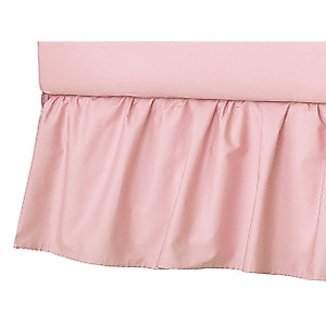 American Baby Company Ultra Soft Microfiber Ruffled Porta/Mini-Crib Skirt, Blush Pink, for Girls(Pack of 1)