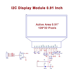Hosyond 5 Pcs 0.91 Inch I2C OLED Display Module IIC OLED Screen DC 3.3V~5V Compatible with Arduino Raspberry PI (White Display Color)