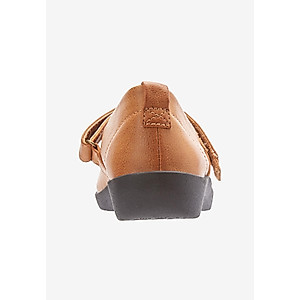 Comfortview Carla Mary Jane Flat Women's Casual Shoes (Wide Widths Available) - 10 WW, Brown