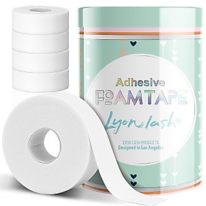 Lyon Lash Foam Tape | Medical Elastic Eyelash Tapes for Eyelash Extensions | Eyelash Extension Supplies Under Eye Pads Lint Free Patches Hypoallergenic Latex Free (1 inch x 4)