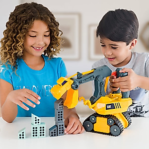 CAT Construction Toys Funrise Light & Sound Roaring Rex-Cavator Battery Operated Toy Excavator, Ages 3+