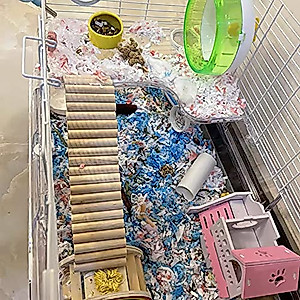 Syrian Hamster Bendy Long Wood Bridges,Dwarf Hamster Bendable Ladder Hideout Toys,Gerbil Chewing Natural Wooden Stuff for Teeth,Hamsters Cage Ramp Climbing Activity for Rodents,Mouse,Mice,Rat