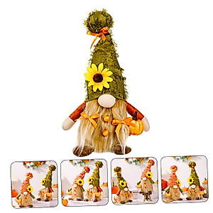 Abaodam 3pcs Hug Pumpkin Rudolph Gnomes Plush Elf Plush Decor Santa Doll Decor Gnome Fall Decorations Halloween Gnomes Decorations Decorative Dolls Autumn Elf Dwarf Gravel Christmas Reward