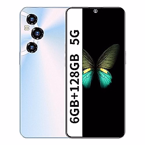 VIQEE Phones U21, 5G Unlocked Phones, 2K FHD+ Screen, Mobile Phones 6GB+256GB ROM+TF 128GB, Snapdragon Gen2 Processor, Smartphone Android Camera 24MP+64+12+12MP, WiFi NFC, Dual Sim - Silver