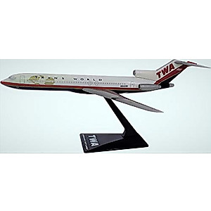 Flight Miniatures TWA (95-01) 727-200 Trans World Airline 1:200 Scale - Plastic Snap-Fit Model Airplane - Collectible Replica of TWA Trans World Airline Part #ABO-72720H-022