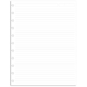 (Pack of 2) Letter Size Discbound Refill Paper, Disc Paper Refill for TUL Custom Note-Taking System Discbound Planner Inserts, 200 Sheets/400 Pages, White Discbound Paper, Arc Paper Refill 8.5 x 11