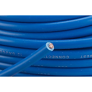 12 GA Gauge 50' Feet Blue Audiopipe Car Audio Home Remote Primary Cable Wire