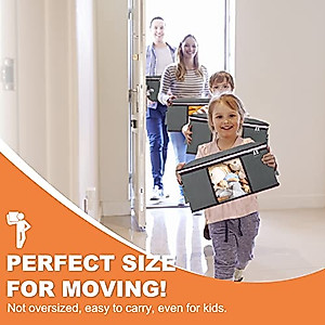 35L Practical Size Clothes Storage Bags with Clear Window, Double Zippers, Storage Bins for Under Bed, Closet Organizers and Storage Containers for Blankets Clothing Baby Clothes, 6 Pack, Grey