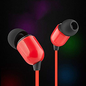 MOHALIKO Earbuds, Earbud Headphones with Microphone, 3-Meter 3.5mm Plug in-Ear Wired Earphone Broadcast Live Headset with/Without Mic Compatible with Various Mobile Phones Black Without Mic