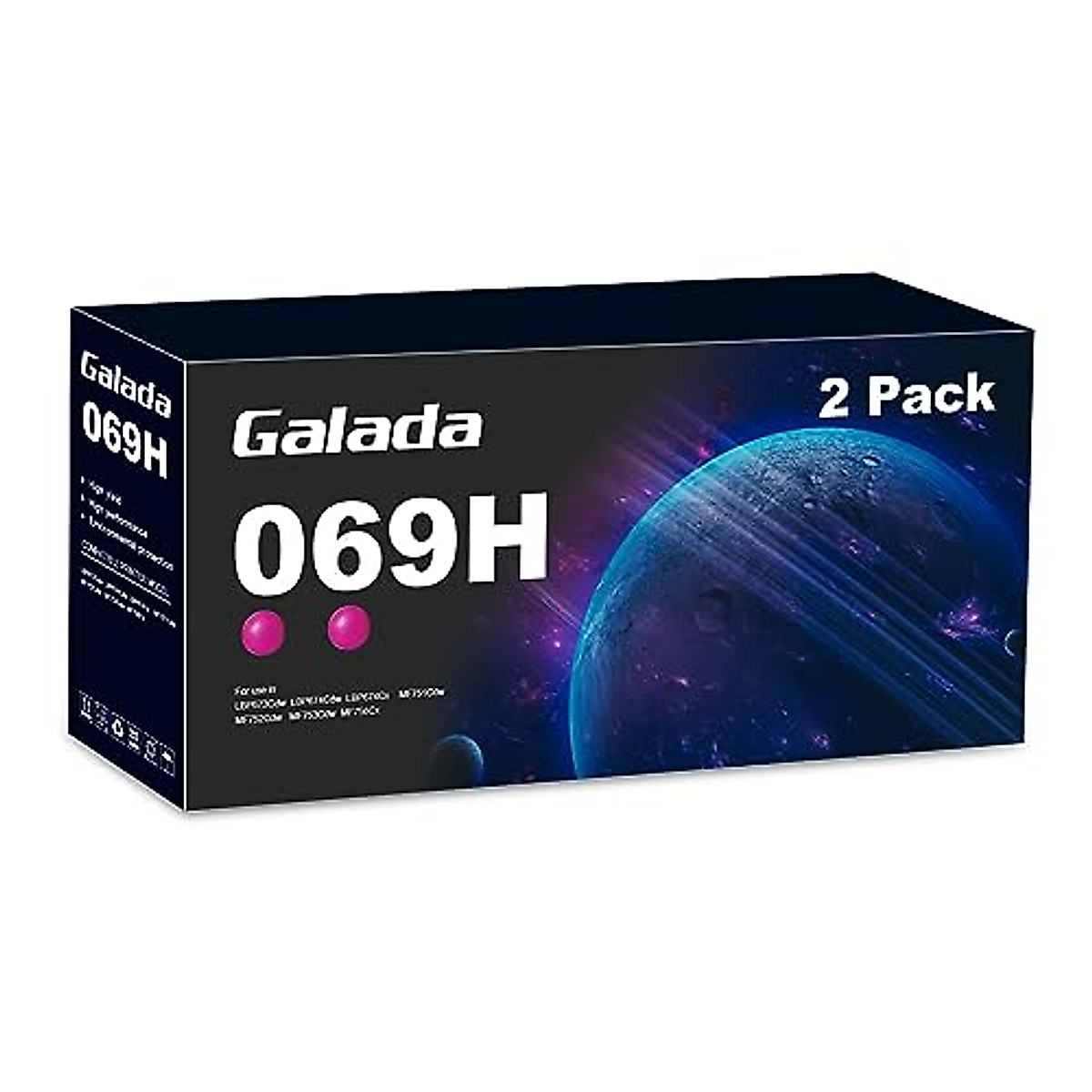 (with Chip) 069H Toner Cartridge Replacement for Canon 069 CRG069 CRG069 H CRG-069 H for imageCLASS MF753Cdw MF751Cdw LBP674Cdw Printer (Magenta 2 Pack)