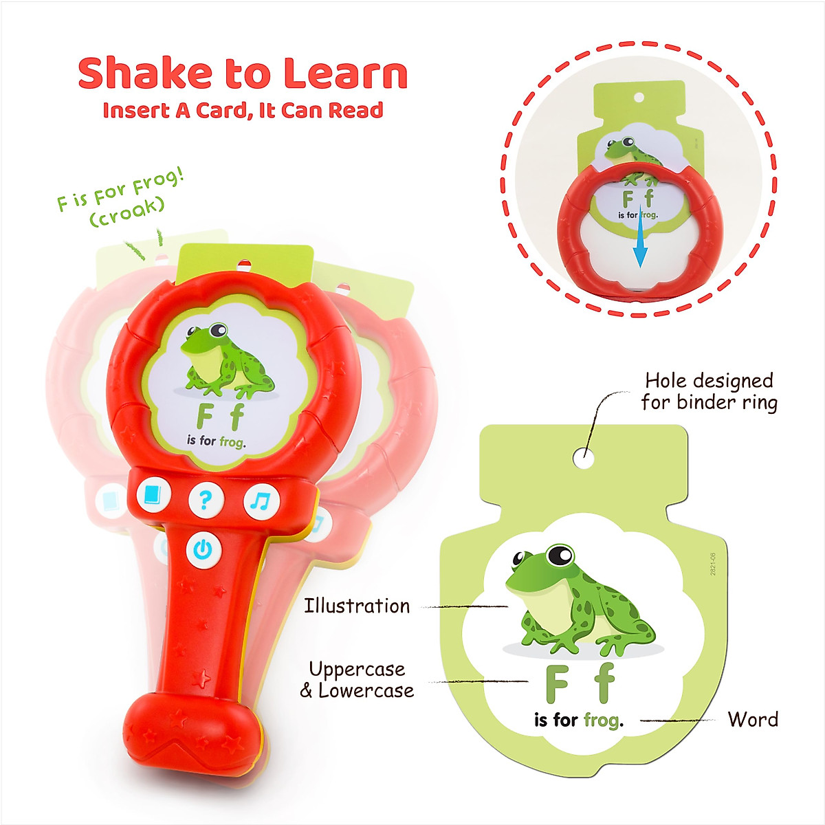BEST LEARNING Shake & Learn Alphabet - Educational Toy for Babies Toddlers 6-12 Month and up | Ideal 1 Year Old Toys Gift | First Boy or Girl Birthday Gift Ideas