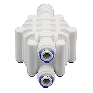 Auto Shut Off Valve / 4 Way Valve for Reverse Osmosis RO System-1/4 Inch Quick Connector-NSF Approved (RO5-ASV)