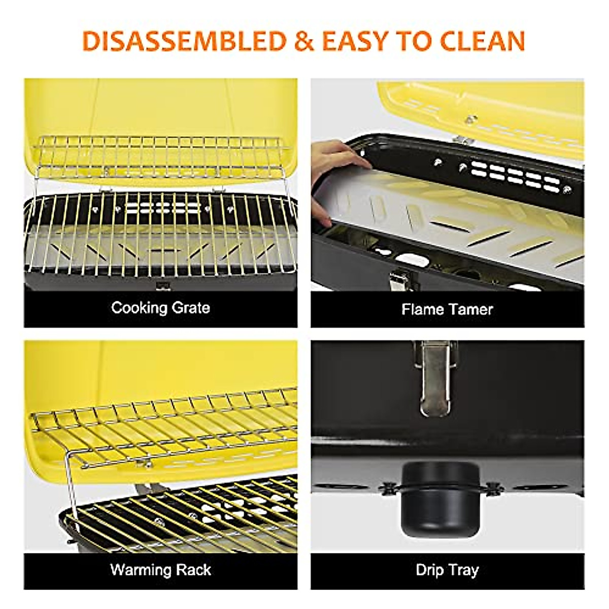 Camplux Portable Gas Grill 189 Square Inches, Camping Grills for Outdoor Cooking