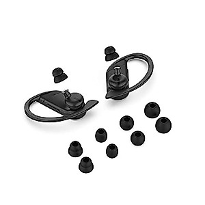 A-Focus 16 Pairs 3.8mm Inner Hole Ear Tips Fit Most in-Ear Earbuds ( Inner Hole 3.8mm -4.5mm ), Replacement Silicone Eartips Compatible with Beats Flex WF-1000XM4 and Powerbeats Pro, Black
