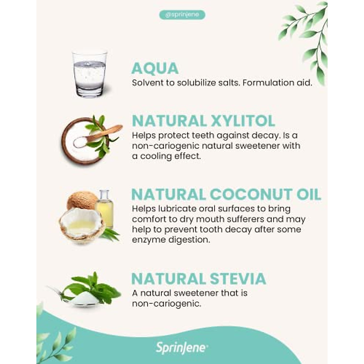 SprinJene Natural Teeth Whitening Toothpaste with Fluoride, SLS Free with Black Seed Oil & Zinc for Cavity Protection Dry Mouth, Fresh Breath Cruelty-Free, Gluten Free 2 Pack (White Boost)