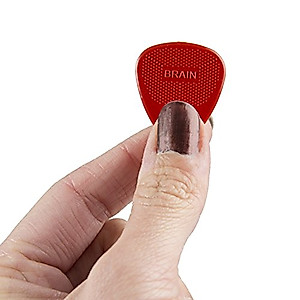 Snarling Dogs Brain TNSDB351, 0.73 Guitar Picks, 12-Piece, Collectible Tin, Red Nylon, 0, 0.73mm