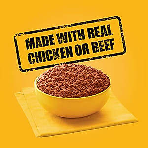 PEDIGREE CHOPPED GROUND DINNER Adult Canned Soft Wet Dog Food Variety Pack, with Chicken and with Beef, 13.2 oz. Cans 12 Pack