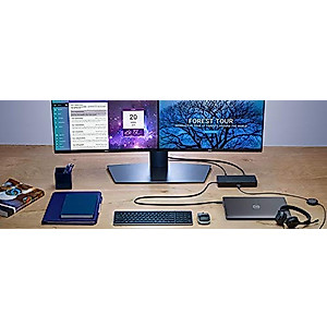 Dell WD19 130W Docking Station (with 90W Power Delivery) USB-C, HDMI, Dual DisplayPort, Black (Renewed)