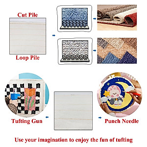 JONAS C 2 Pcs 40" × 40" Tufting Cloth with Marked Lines, Primary Tufting Cloth, Monks Cloth for Rug Tufting, Rug Tufting Fabric 3.3x3.3 feet (60% Polyester & 40% Cotton - 7.8 oz/yd²)