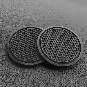 Car Cup Holder Coaster, 4 Pack Non-Slip Insert Coasters, Universal Durable Auto Cup Mat, 2.75 Inch Flexible Silicone Pad for Car Interior, Vehicle Accessories for Men and Women