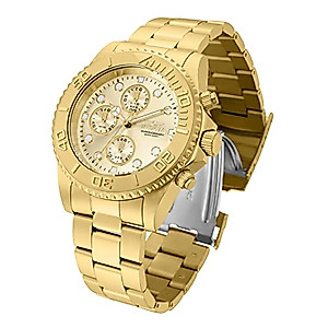Invicta Pro Diver Men's Wrist Watch Stainless Steel Quartz Champagne Dial - 1774