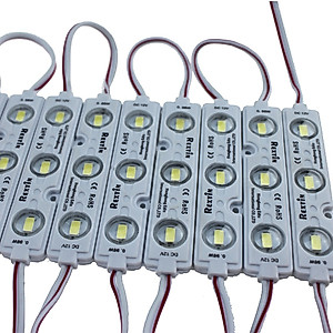 Rextin Super Bright 200pcs 3 LED Module White 5630 5730 SMD 40-45LM Per led Waterproof Decorative Light for Letter Sign Advertising Signs with Tape Adhesive Backside