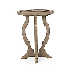 Christopher Knight Home Doris French Country Accent Table with Round Top, Natural